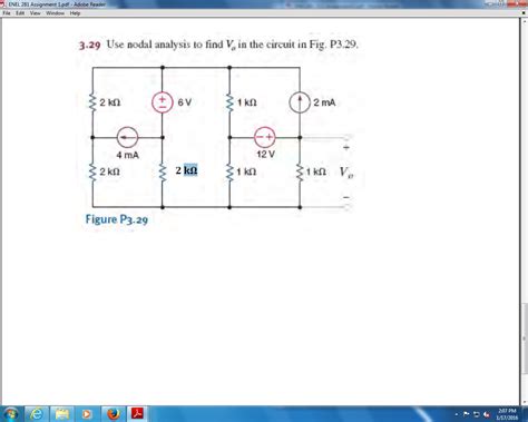 Solved Use Nodal Analysis To Find V In The Circuit In Fig Chegg