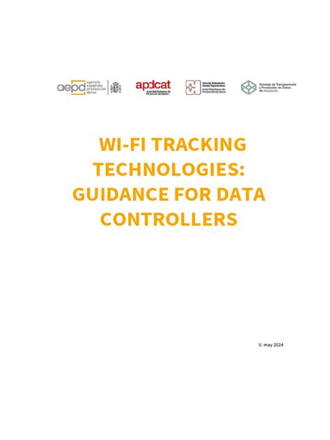Wi Fi Tracking Technologies Guidance For Data Controllers Pdf Wi Fi