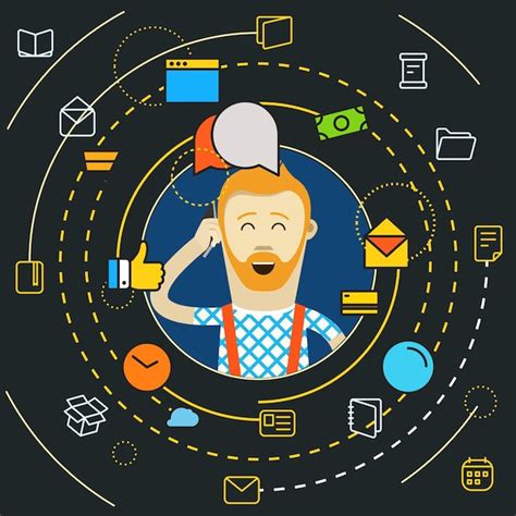 Premium Vector Modern Web Communication Concept