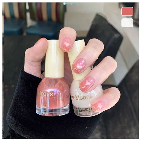 Two Moons Water Based Tearable Solid Color Nail Polish Baking Free
