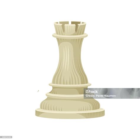 베이지색 체스 조각루크 성 또는 타워의 평면 벡터 아이콘입니다 전략 보드 게임의 나무 그림 0명에 대한 스톡 벡터 아트 및 기타 이미지 Istock