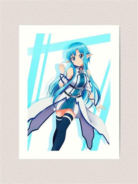 Waifu Asuna Yuki Sword Alicization Sao Girls Art Print For Sale By Hidoyatarg Redbubble