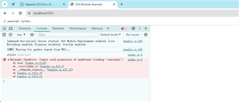 Javascript The Issue Of Using Css Modules In Webpack 5 Stack Overflow