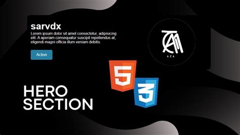 Create A Beautiful Hero Section Html And Css Tutorial Youtube
