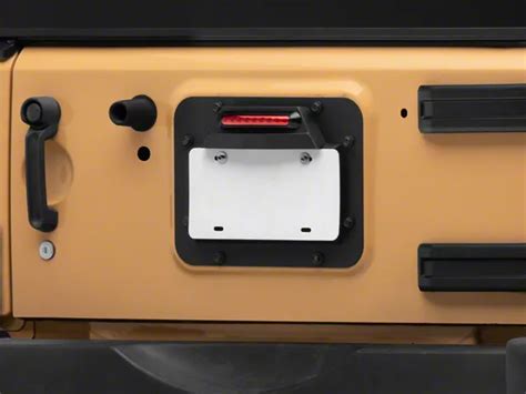 Redrock Jeep Wrangler License Plate Relocation Kit Wled Third Brake