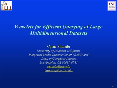 Wavelets For Efficient Querying Of Large Multidimensional Datasets