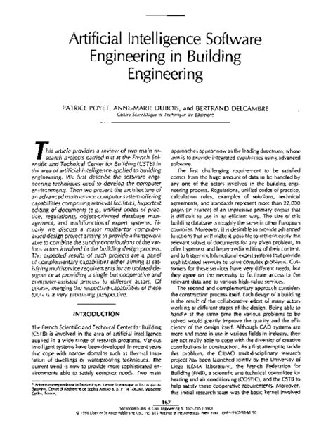 pdf artificial intelligence software engineering in building engineering