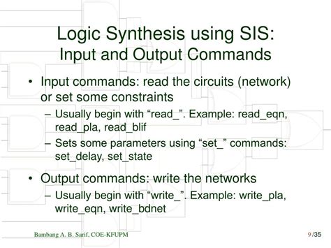 Ppt Logic Synthesis Using Sis Powerpoint Presentation Free Download