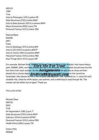 In Java And Based Upon A Txt File Please Add The First FOUR Pdf