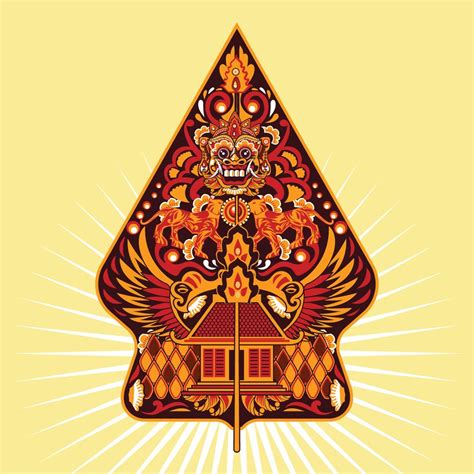 Flat Vector Pattern Of Wayang Gunungan Wayang Gunungan Painting Art