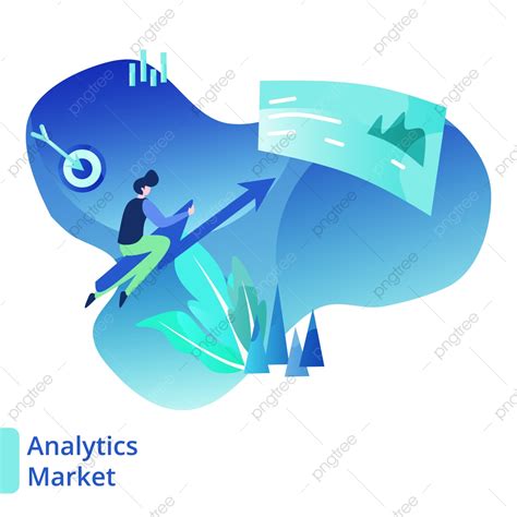 landing page market analytic vector illustration the concept of men