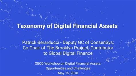 Patrick Berarducci On Taxonomy Of Digital Financial Assets Pdf