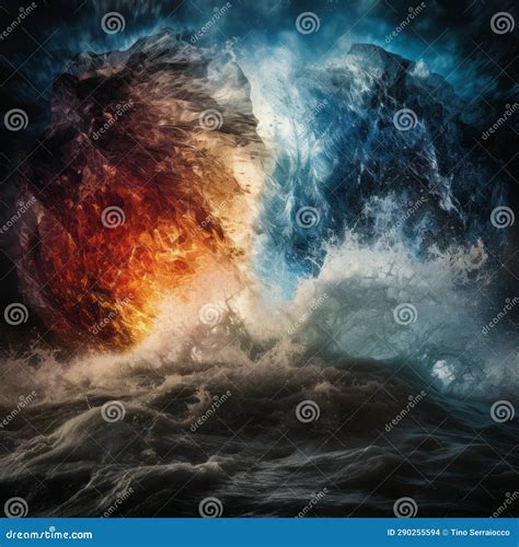 background where stormy sea and sunset clouds merge generated by ai