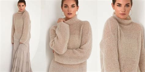 Свитер из мохера спицами с описанием из коллекции Sand Женские свитера Одежда ручной работы