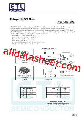 MC VHC G Datasheet PDF E Tech Electronics LTD