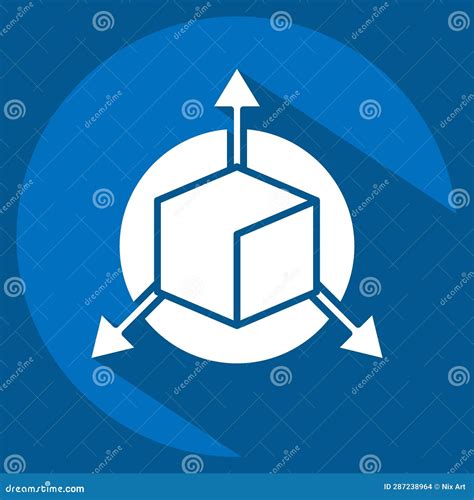 Icon Three Dimensional Object Related To 3d Visualization Symbol Long