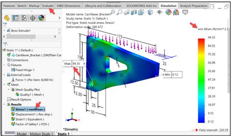 Lesson 1 Solidworks Optimization Analysis Using A Design Study