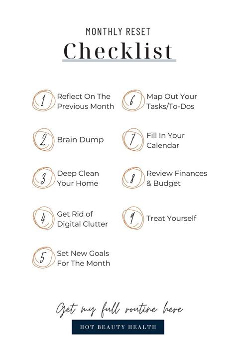 The Ultimate Monthly Reset Routine 9 Tasks To Do Get My Life