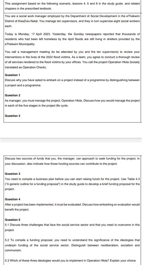 This Assignment Based On The Following Scenario