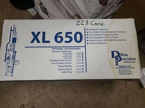 Dillon Precision Xl650 Electric Case Feeder Aumann Auctions Inc