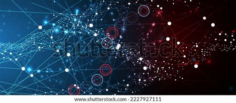Neural Network Concept Connected Cells Links Stock Vector Royalty Free Shutterstock