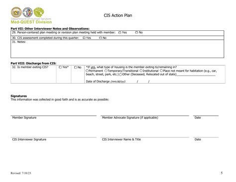 Hawaii Cis Action Plan Fill Out Sign Online And Download PDF Templateroller