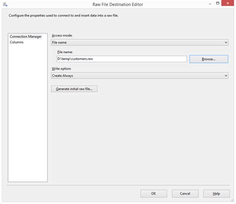 Generate An Empty Raw File Without Running Your Ssis Package Matt Masson