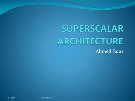 Ppt Superscalar Architecture Powerpoint Presentation Free Download
