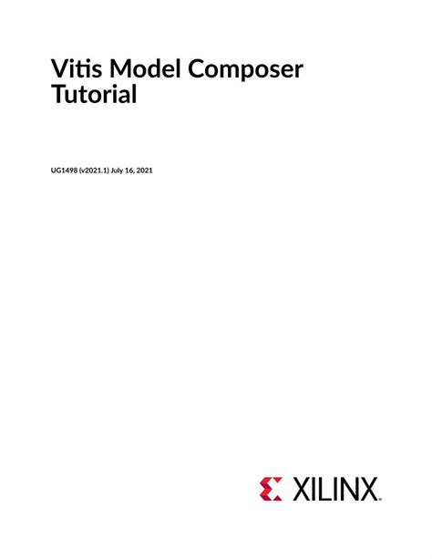 Pdf Vitis Model Composer Tutorial Xilinx Dokumentips