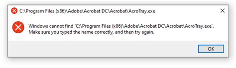 Error About Acrotray Exe Received When Previewing Adobe Product Community 15364319