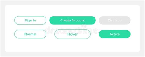 Creating Account Ui Elements Kit Stock Vector Illustration Of