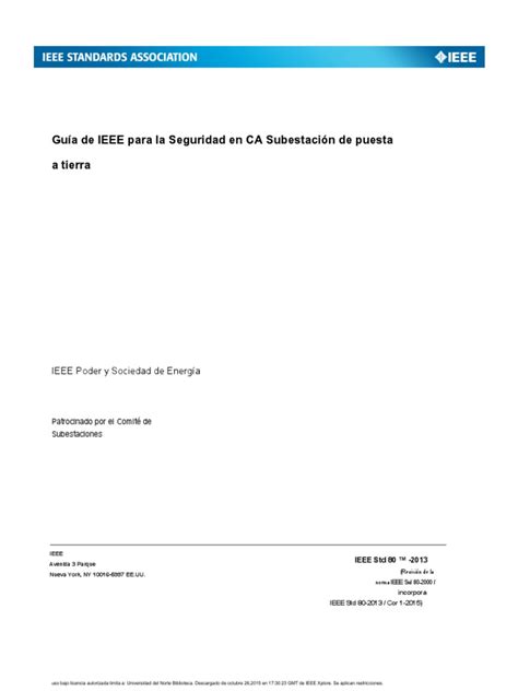 Ieee Std 80 2013 Revision Of Ieee Std 80 1 76en Es Pdf
