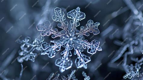 A Close Up Shot Of A Snowflake Under A Microscope Revealing The