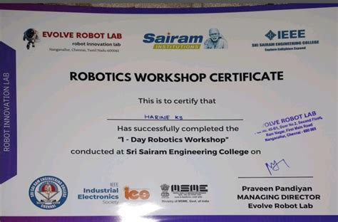 Harine K S On Linkedin Robotics Engineering Ieee Ies Learningjourney