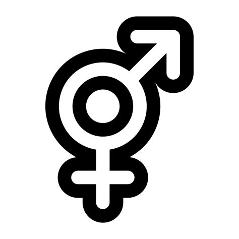 Outline Gender Bigender Black White Icon 23786502 Vector Art At Vecteezy