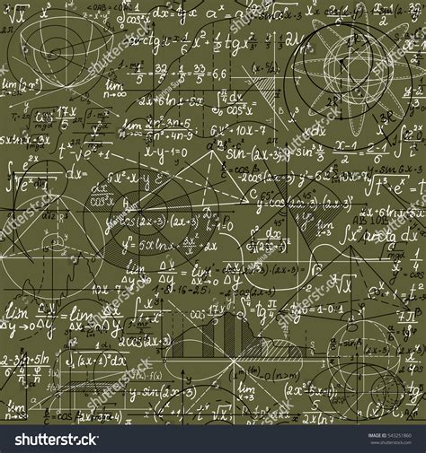 Math Vector Seamless Pattern Made Handwritten Stock Vector Royalty Free 543251860 Shutterstock
