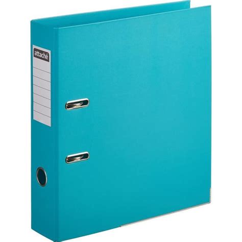 Папка с арочным механизмом Attache (75мм, А4, бумвинил) бирюзовая ...
