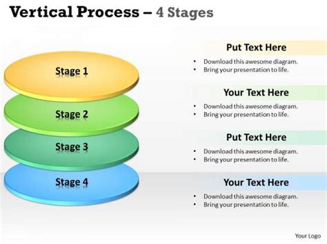 Business Diagram Vertical Process 4 Stages Sales Diagram