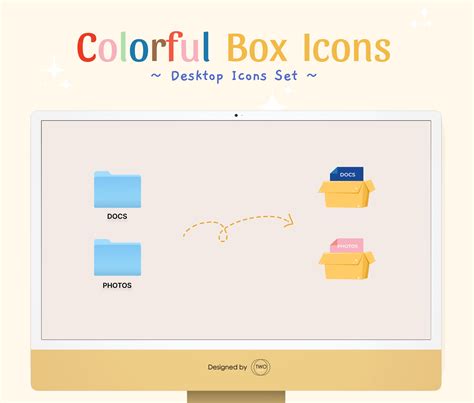 Folders In A BOX Box Icons For Desktop And Instagram Highlights Vibrant Colorful Desktop