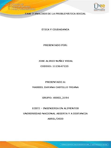 Identificacion Del Problema Jose Nuñez Pdf