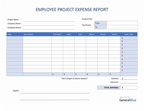 Free Word Expense Templates
