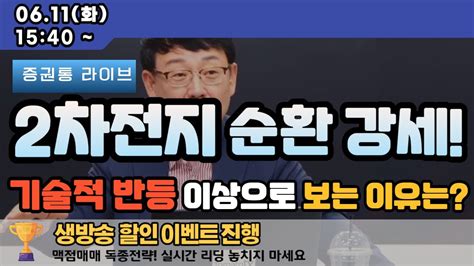 240611 2차전지 순환 강세 기술적 반등 이상으로 보는 이유는 코스닥 나스닥 Ai 반도체 에코프로 포스코퓨처엠 포스코홀딩스 2차전지2차전지장비주