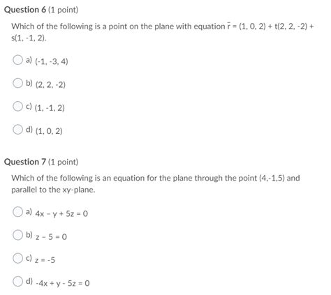 Solved Question 6 1 Point Which Of The Following Is A