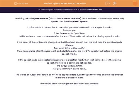 Practise Using Speech Marks Correctly Worksheet EdPlace