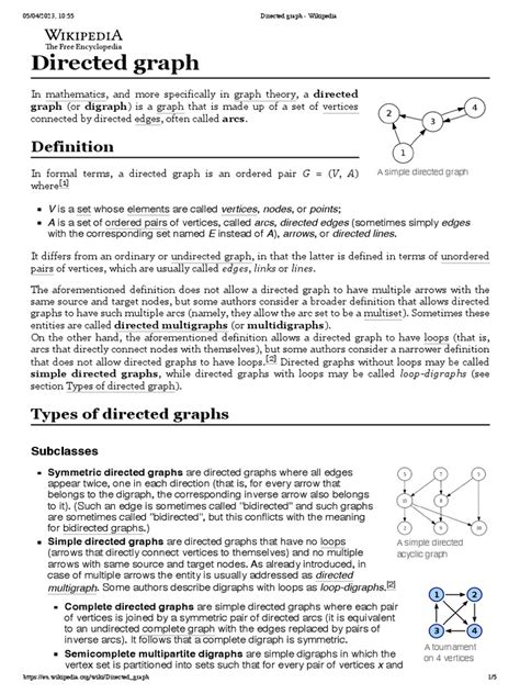 Directed Graph Wikipedia Pdf Vertex Graph Theory Mathematical