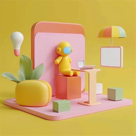 3d Rendering Of Avatars Premium Ai Generated Image