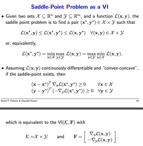 convex optimization variational inequality and saddle point problem