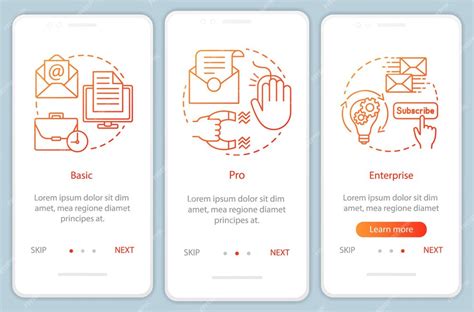 Premium Vector Email Marketing Subscription Onboarding Mobile App