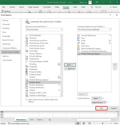 how to remove shared access permissions for someone in an excel file