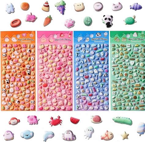 Mini Puffy Cute 3d Stickers Diy Decorative Adhesive Craft